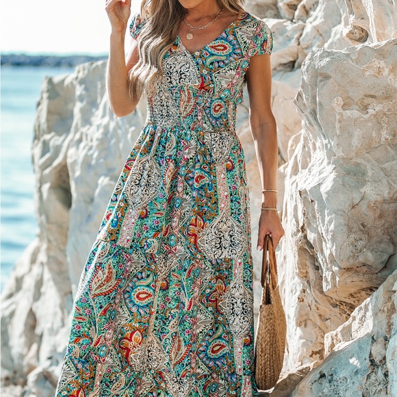 Cupshe | Dresses | Cupshe Maxi Dress Vacation Cruise Photos Summer ...